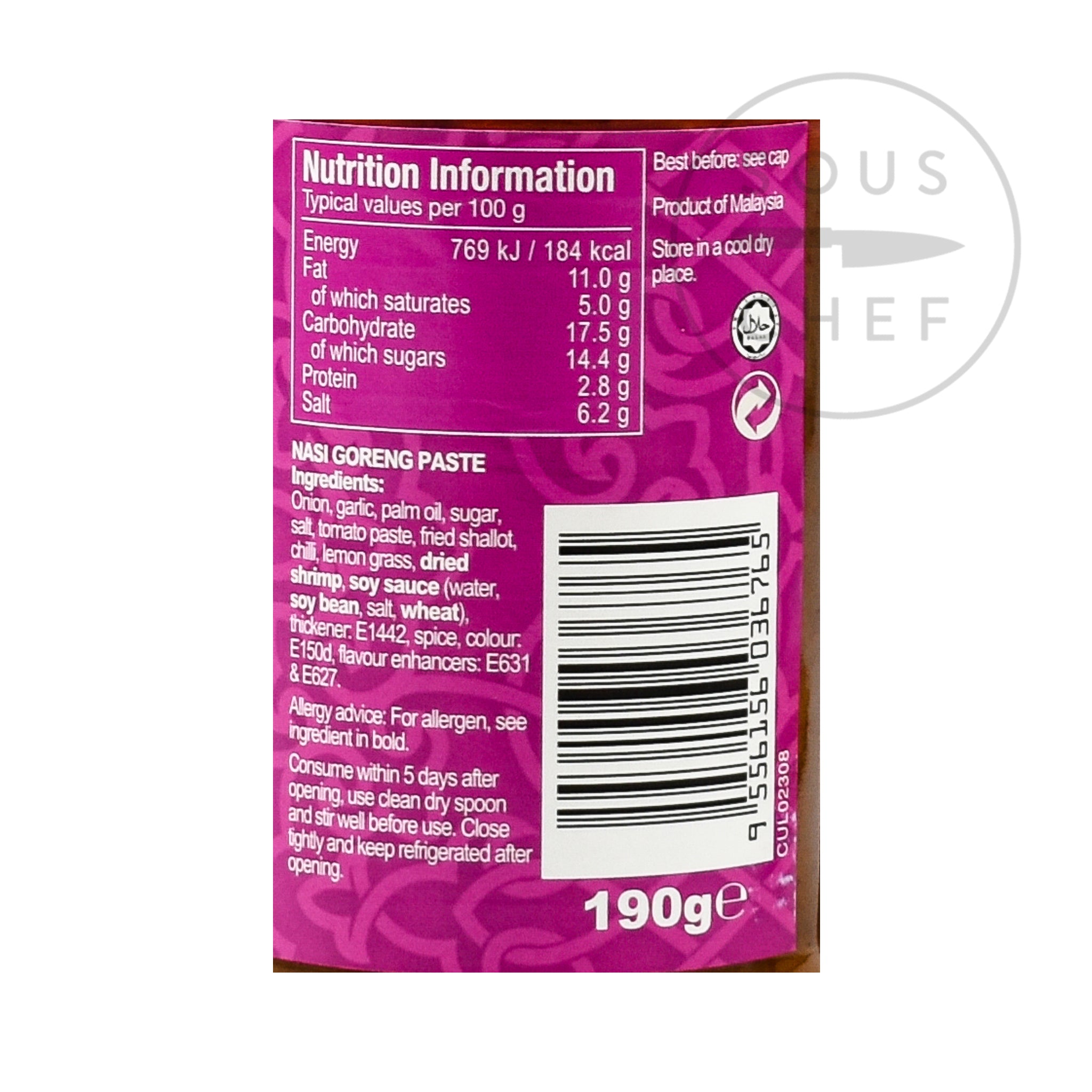 Yeo's Nasi Goreng Paste - Buy online today at Sous Chef UK