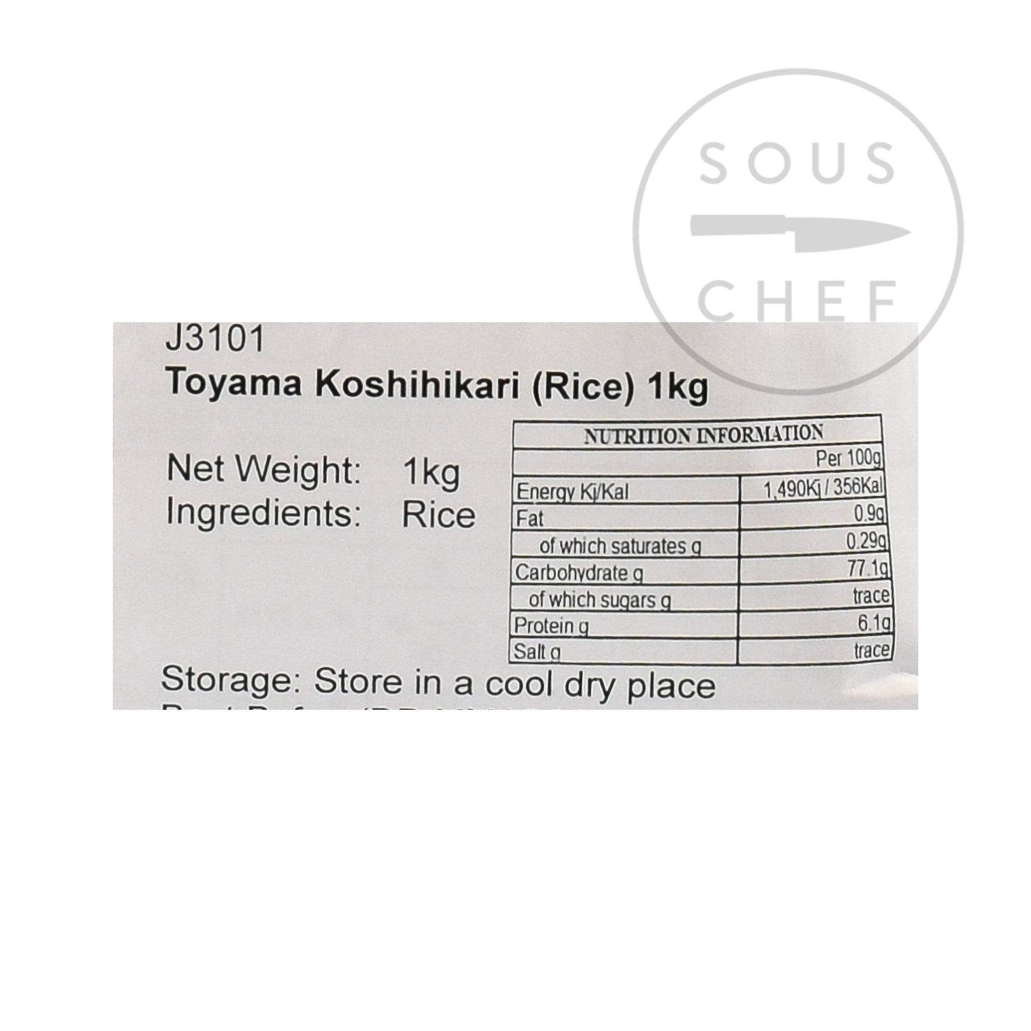 Toyama Koshihikari Japanese Grown Rice | Buy Online | Sous Chef UK