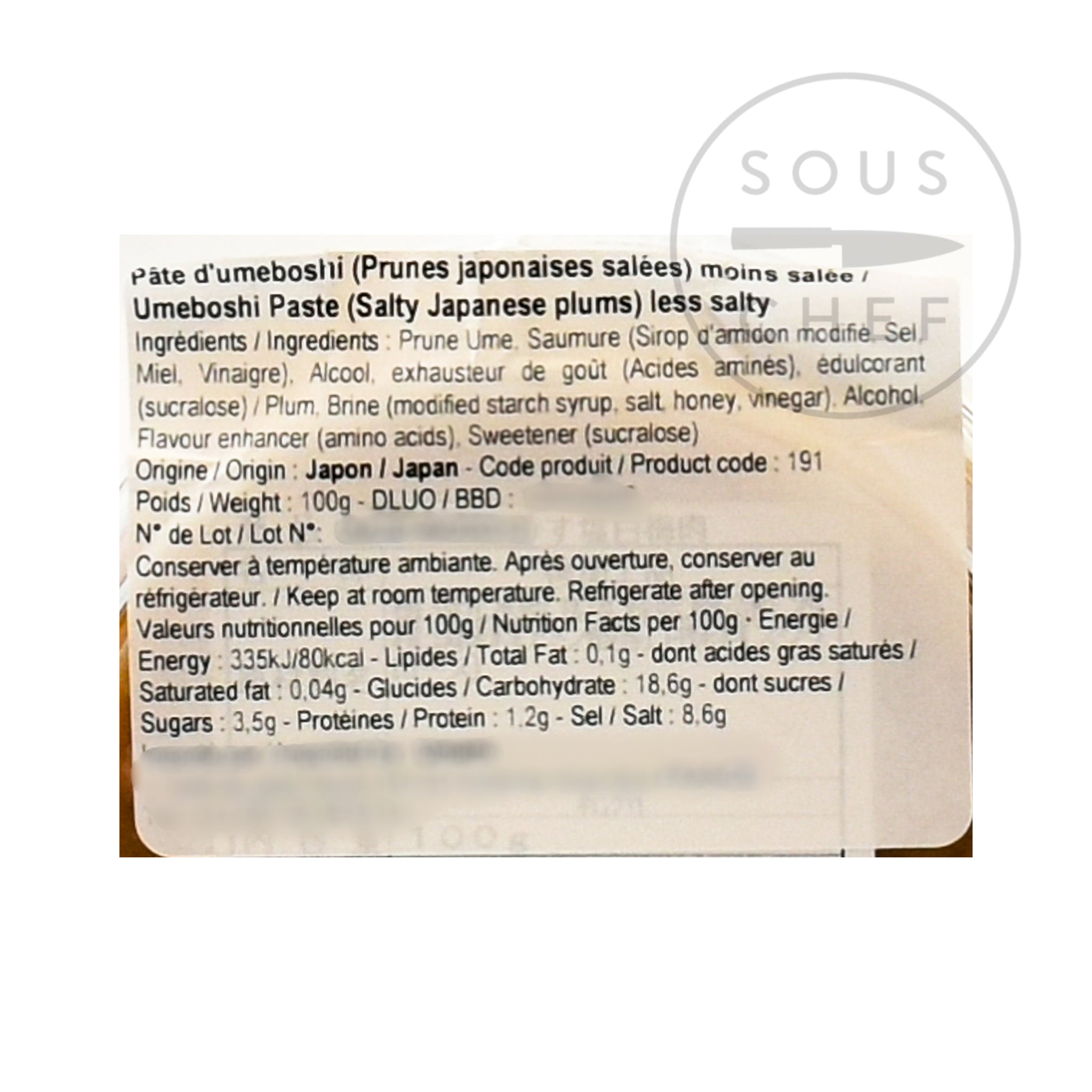 Umeboshi Paste | Buy Online | Sous Chef UK