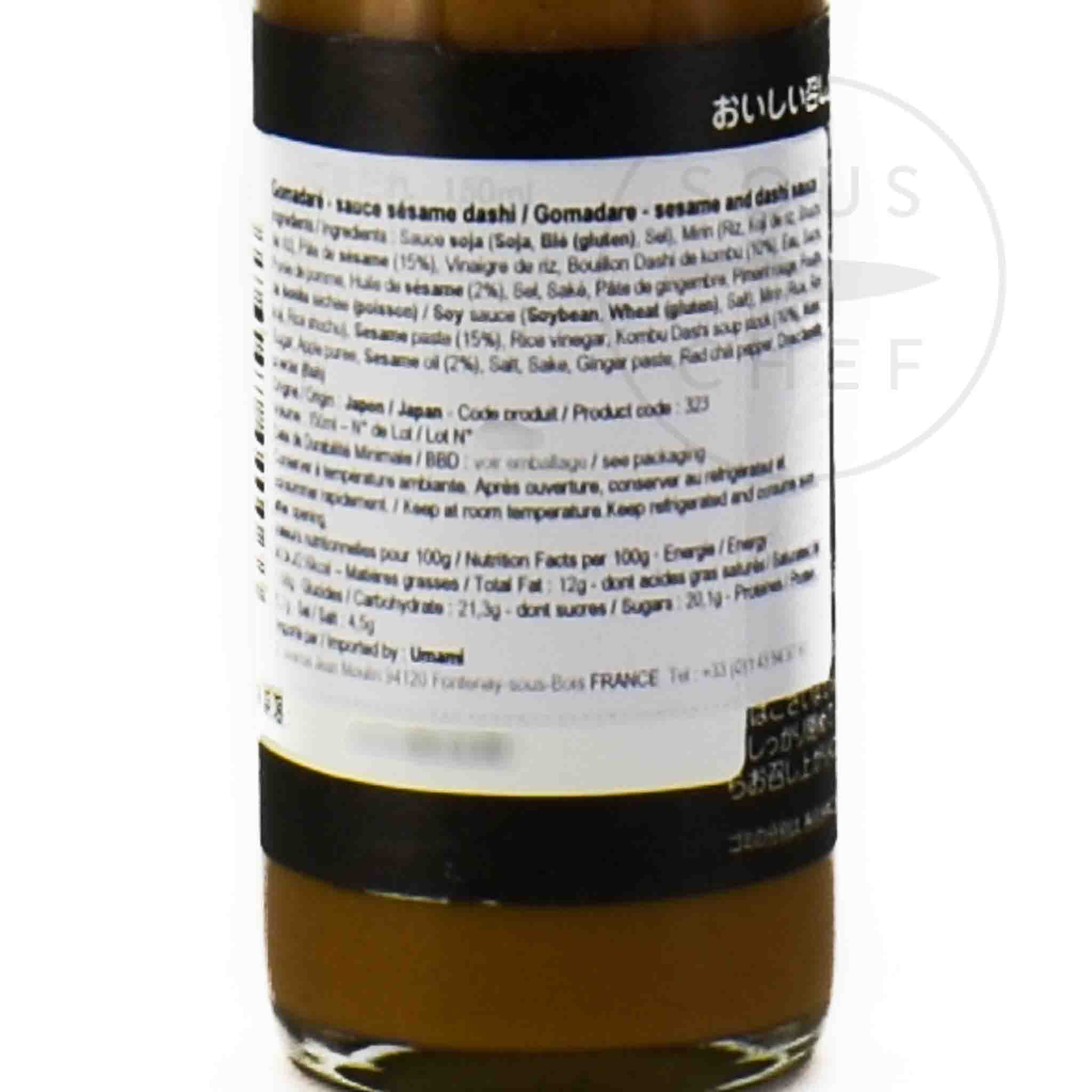 Gomadare Sesame And Dashi Sauce 150ml | Buy online UK – Sous Chef UK