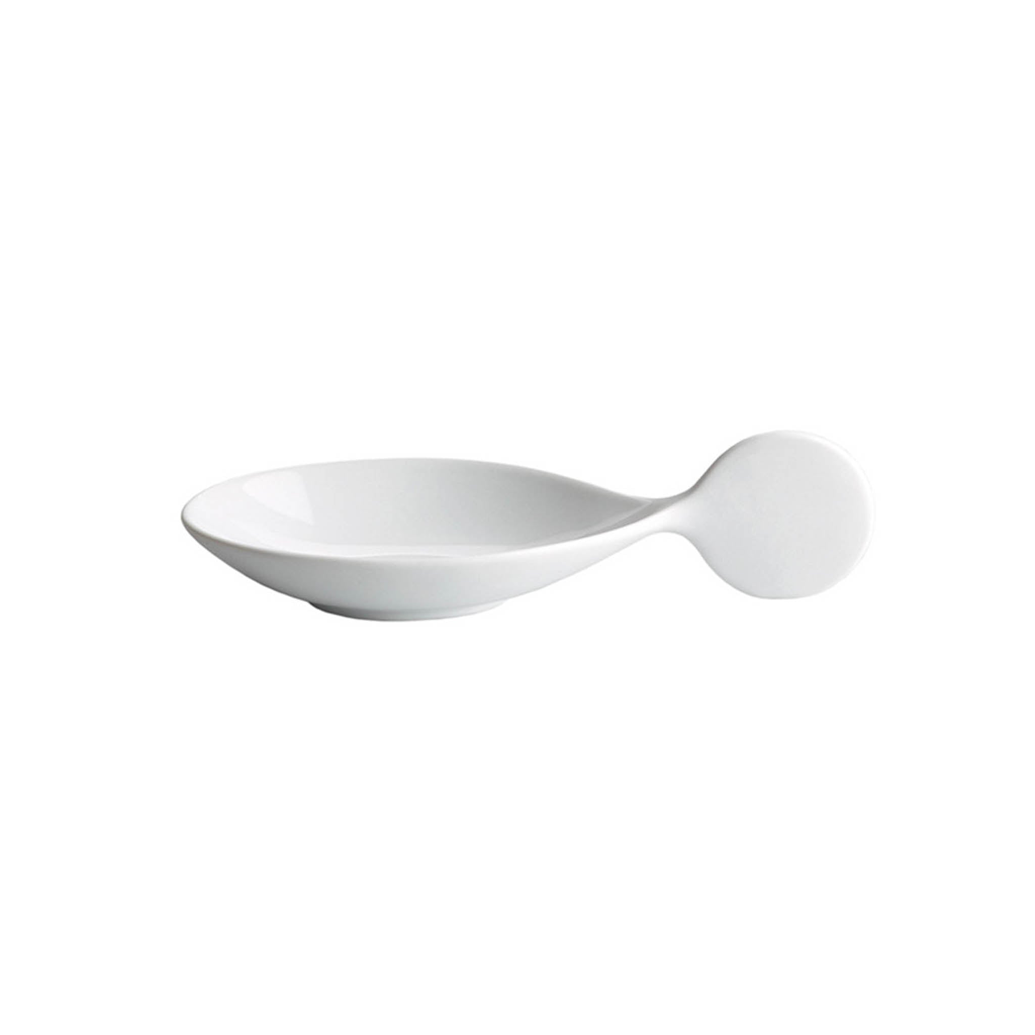 Porcelain Canape Spoon with Circle Handle, 10cm | Buy online UK – Sous ...