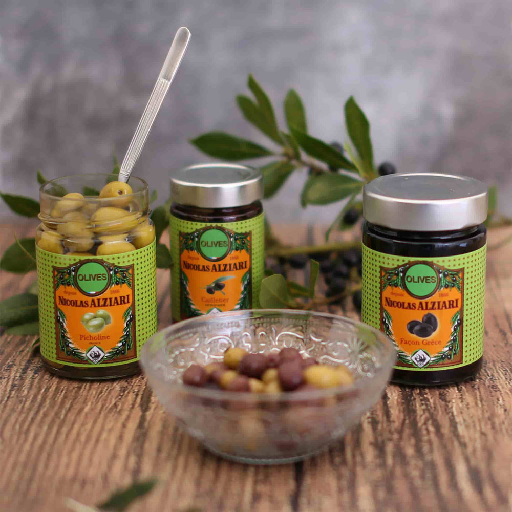 Nicolas Alziari Green Picholine Olives | Buy Online | Sous Chef UK